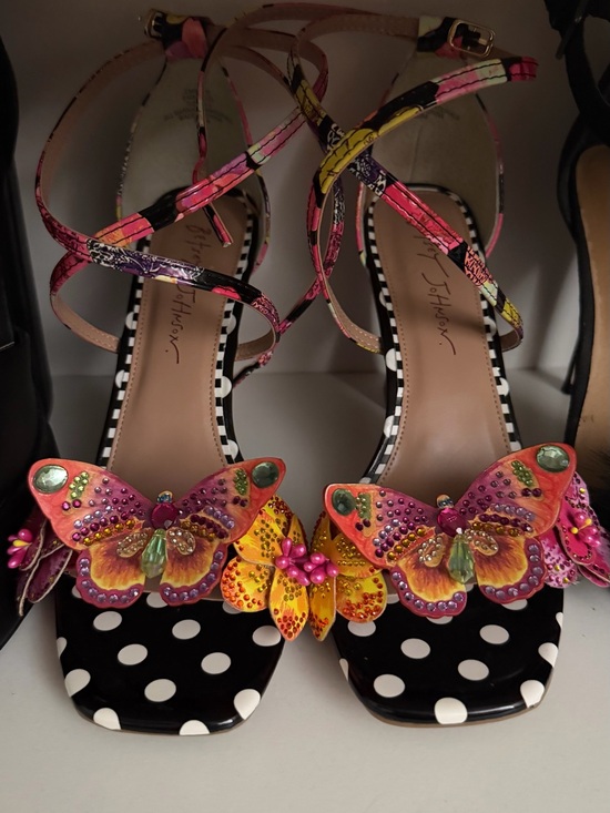 Betsey Johnson | Shoes | Betsey Johnson Pink And Yellow Butterfly Polka ...